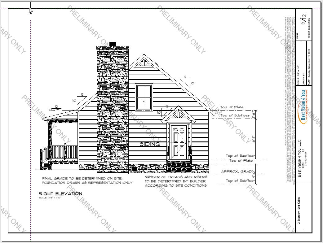 26' X 36' - 2 Bedroom W/loft Cabin Plan - Architectural Plans -includes ...