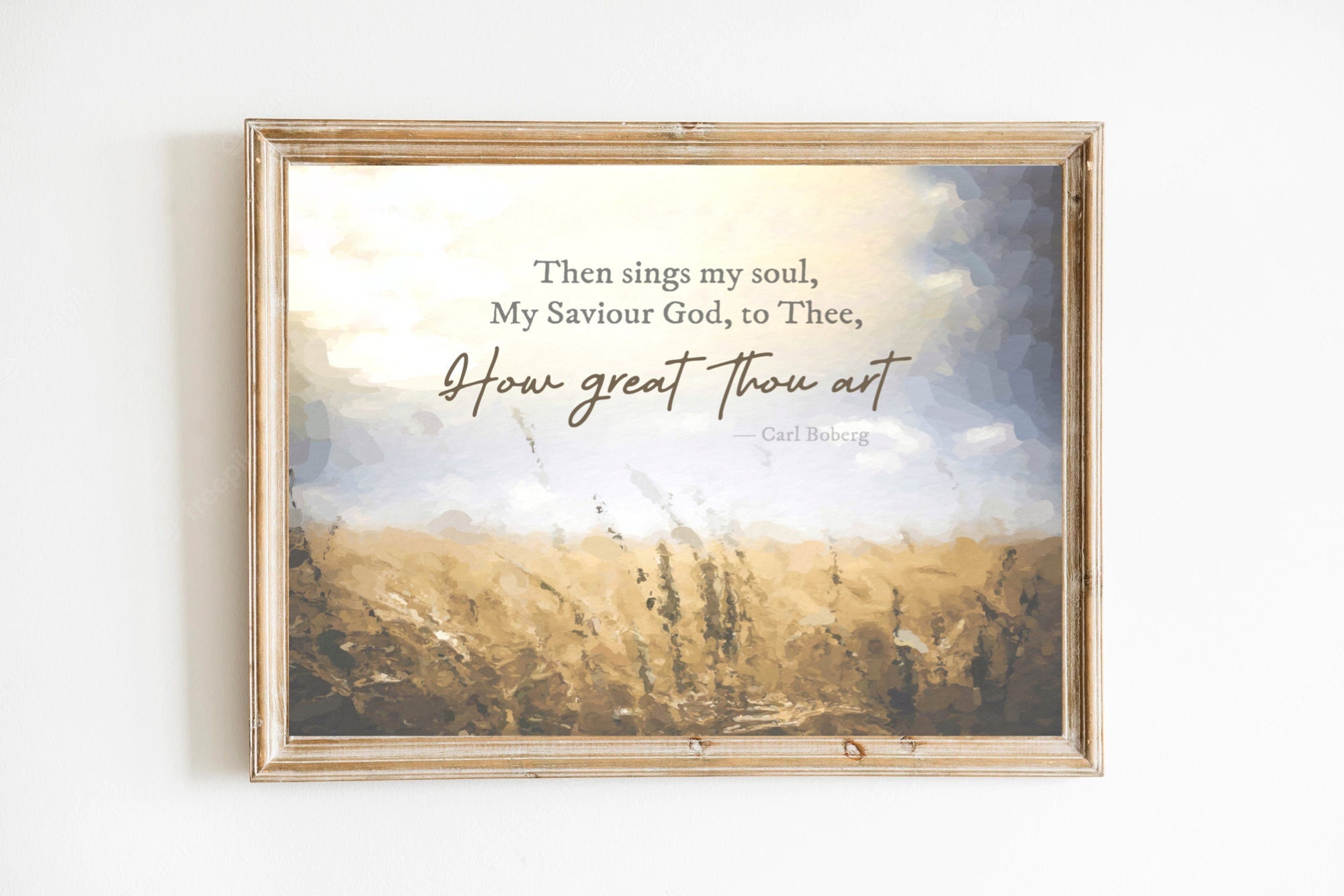 How Great Thou Art Hymn Printable Wall Art, Christian Home Decor ...