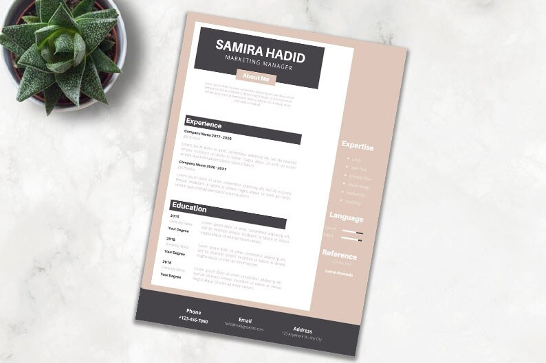 3 Page Resume Template Bundle Cover Letter and References - Etsy