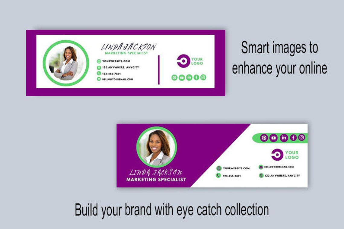 Email Signature Template Bundle Email Marketing Email - Etsy