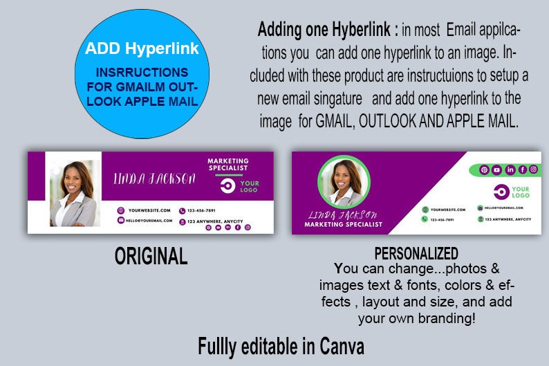 Email Signature Template Bundle Email Marketing Email - Etsy