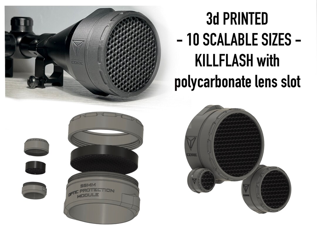 Universal 3d Printable Killflash, With Replaceable Mesh and Slot for a ...