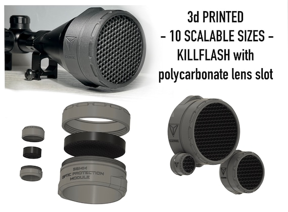 Universal 3d Printable Killflash With Replaceable Mesh and | Etsy