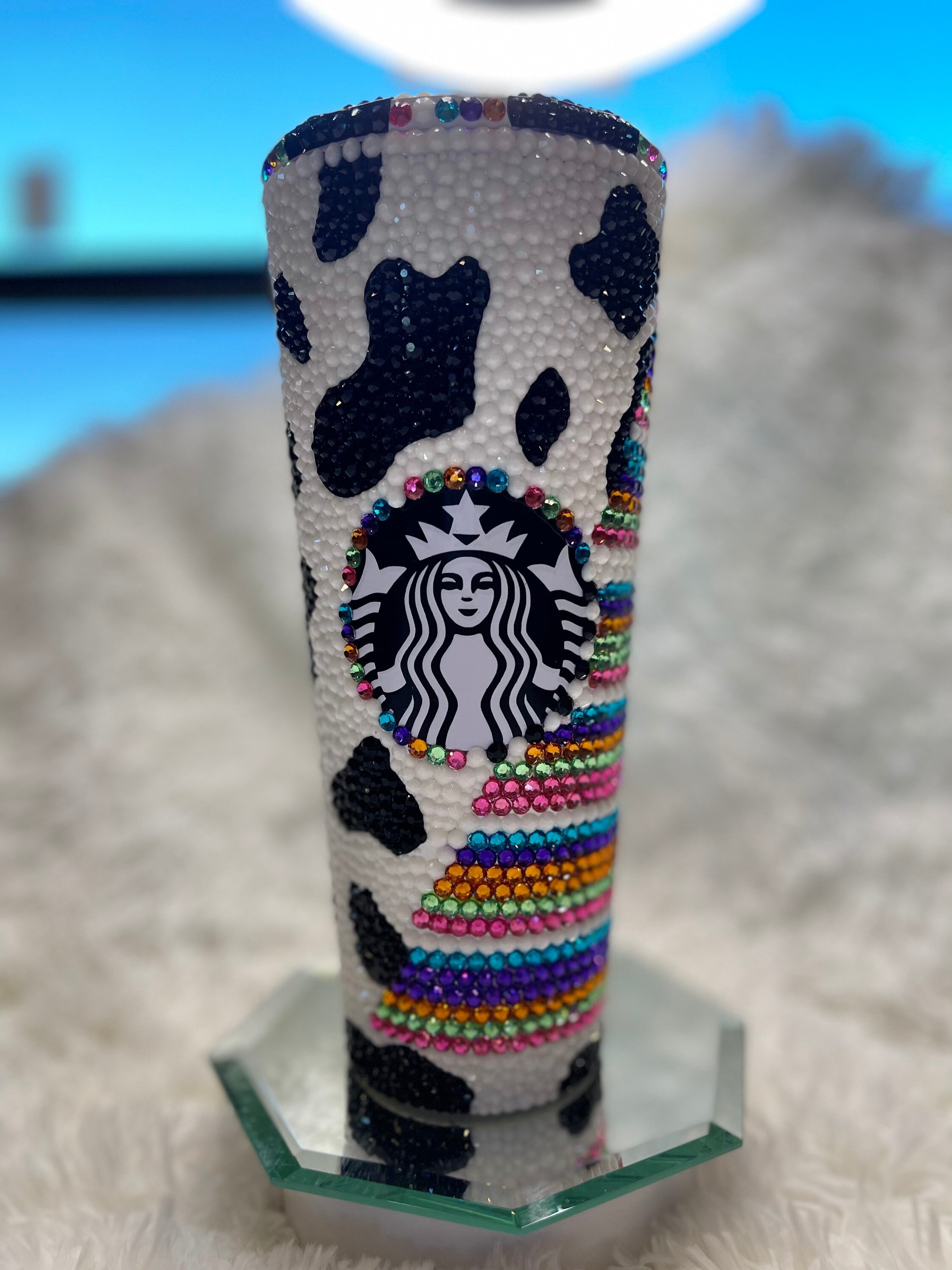 Cow Serape Print Rhinestone Tumbler - Etsy