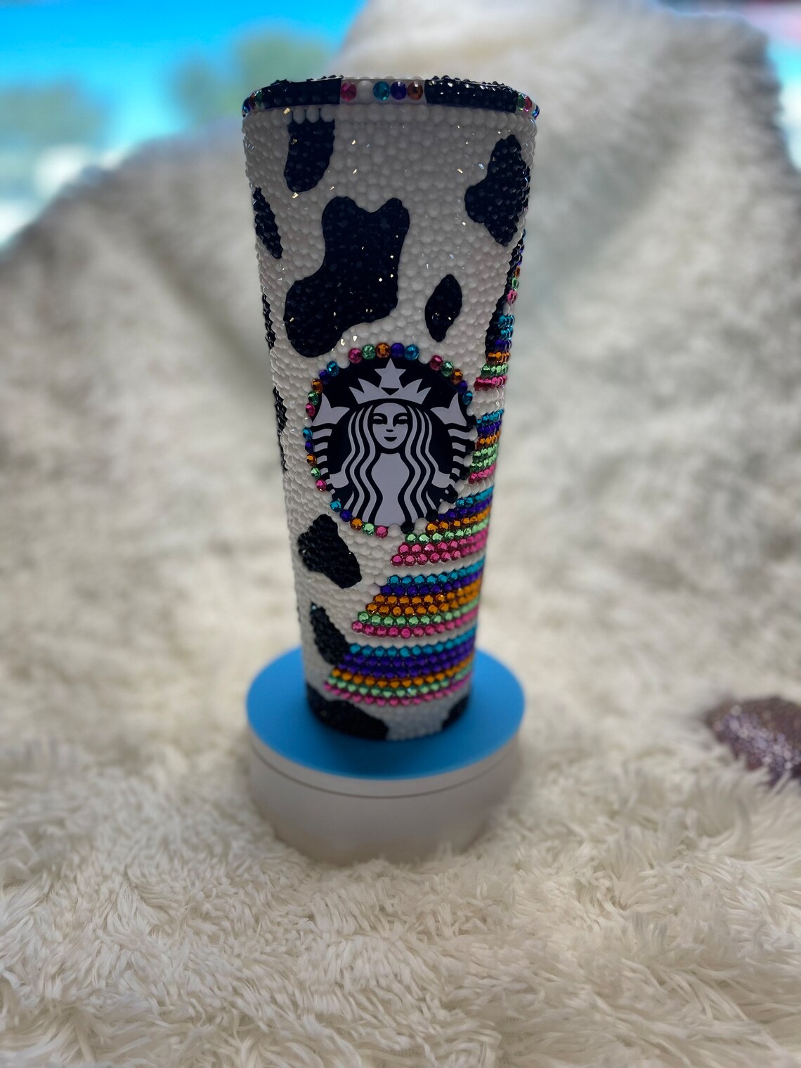 Cow Serape Print Rhinestone Tumbler - Etsy