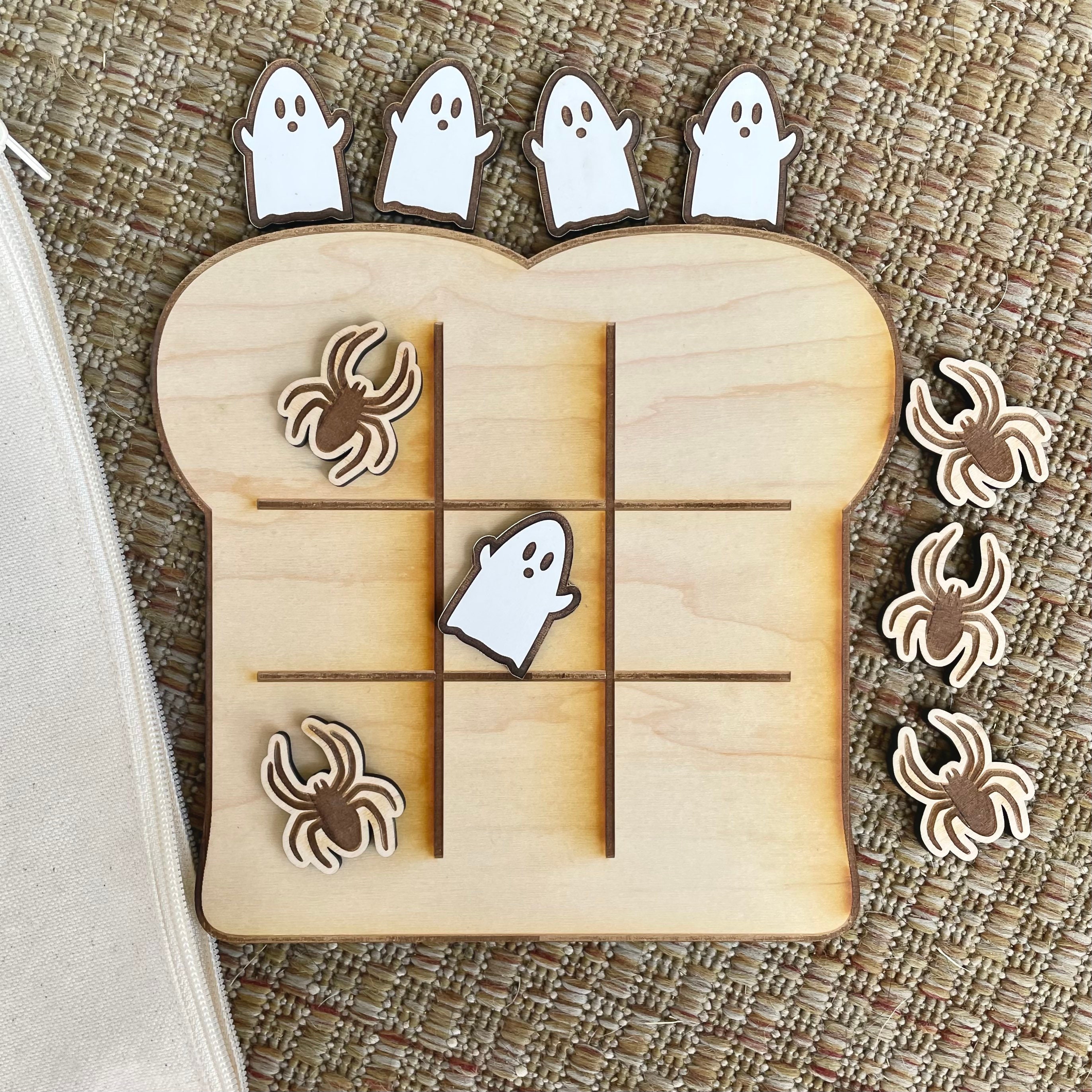 Spiders and Ghosts Tic Tac Toast Halloween Tic Tac Toe - Etsy
