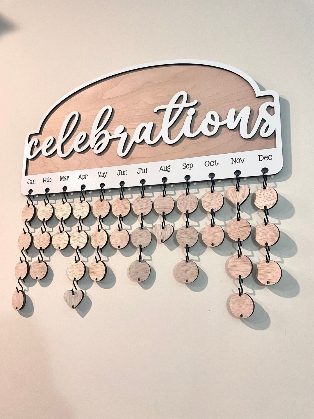 Birthday Board. Celebrations Calendar - Etsy