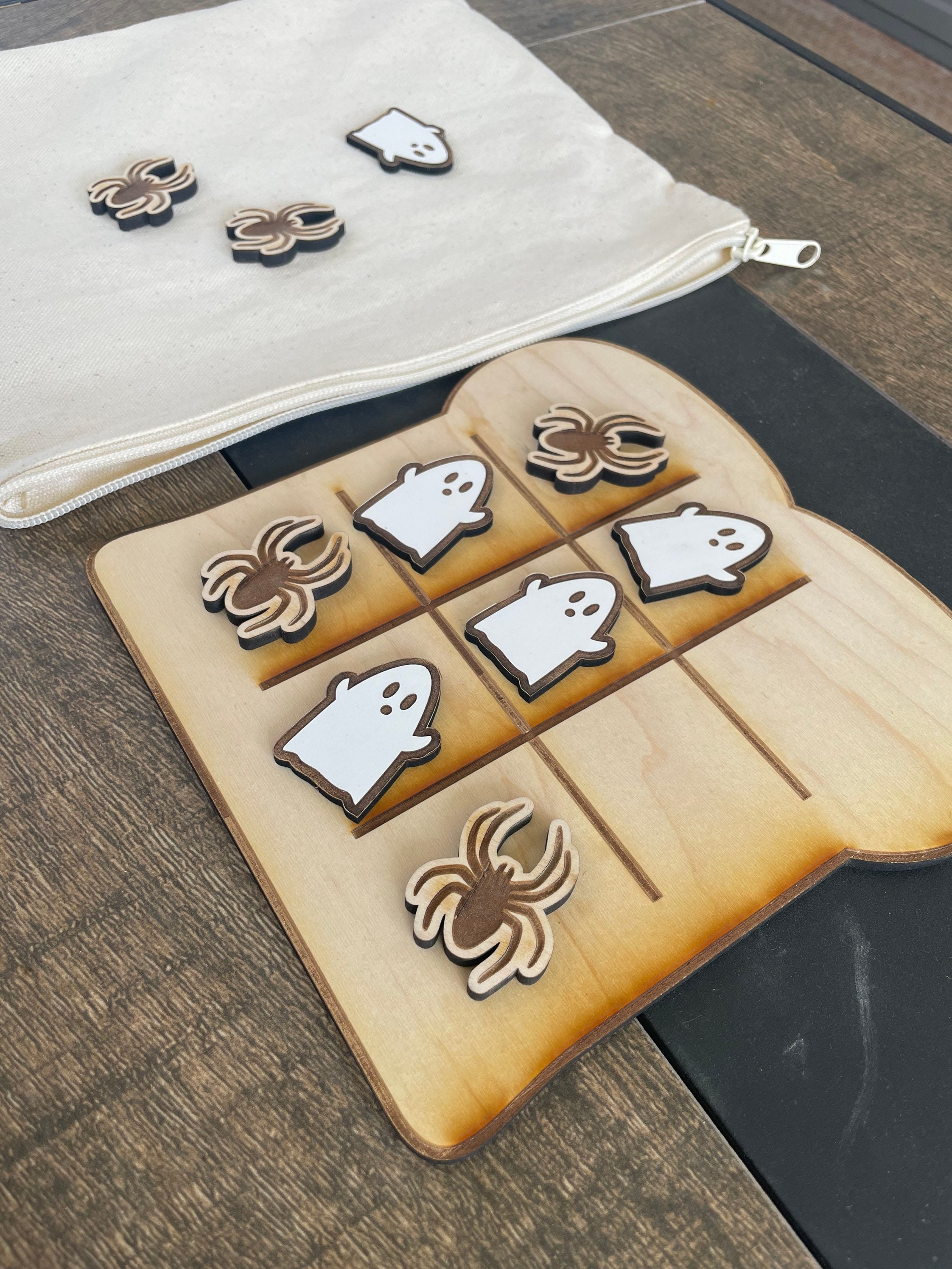 Spiders and Ghosts Tic Tac Toast Halloween Tic Tac Toe - Etsy