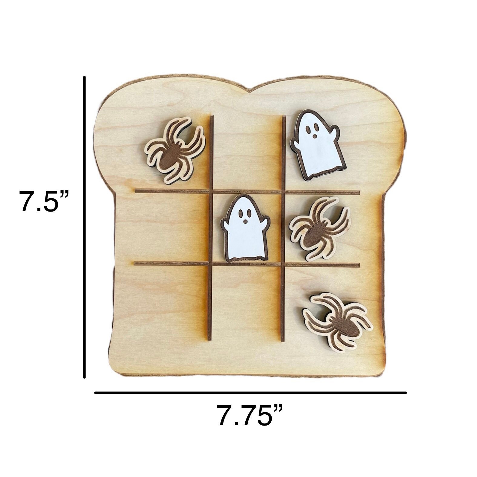 Spiders and Ghosts Tic Tac Toast Halloween Tic Tac Toe - Etsy