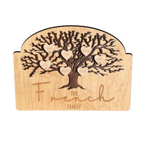 Family Tree. Personalized Family Sign. Beautiful Maple Wood. - Etsy