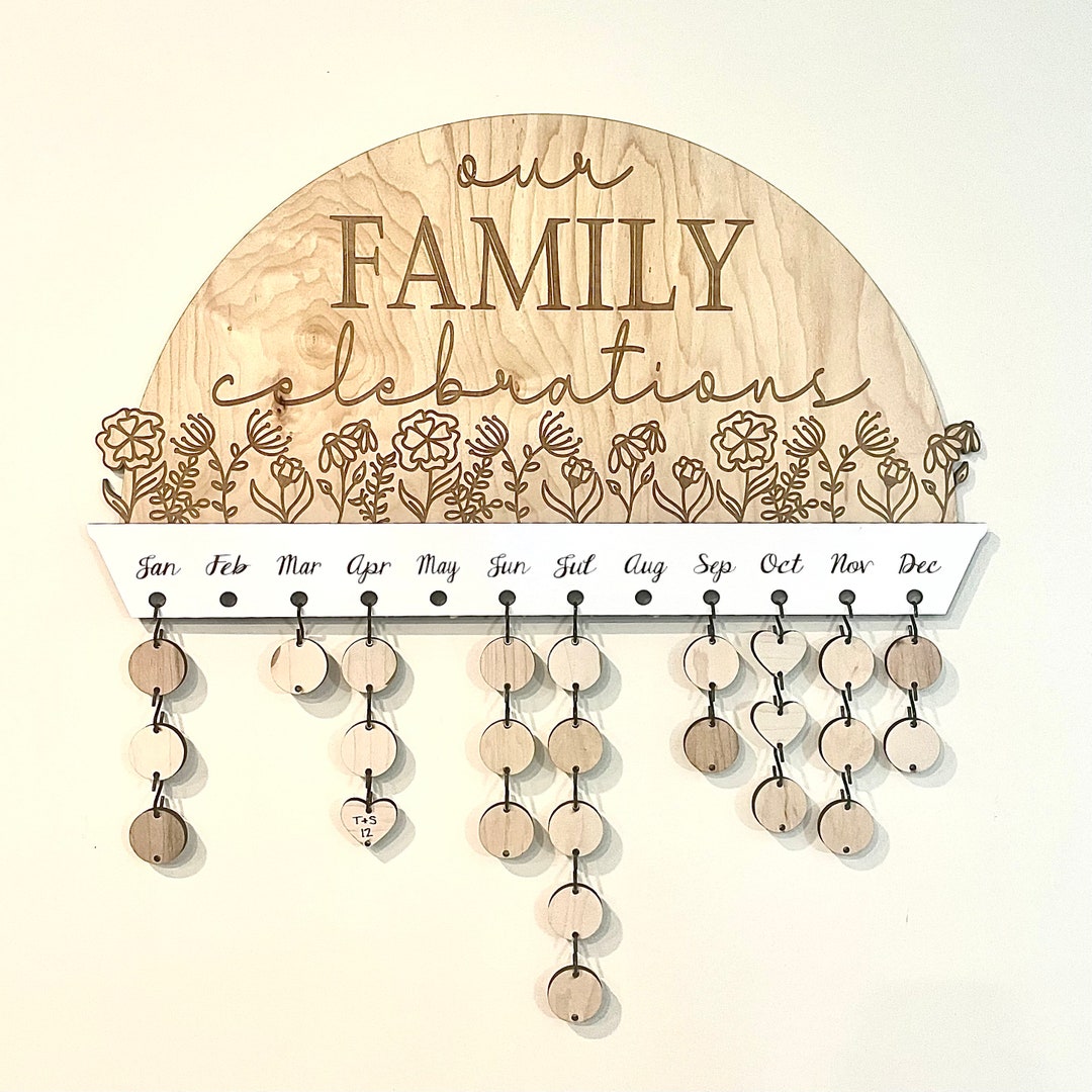 Birthday Calendar, Birthday Board, Celebrations Calendar, Birthday ...