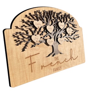 Family Tree. Personalized Family Sign. Beautiful Maple Wood. - Etsy