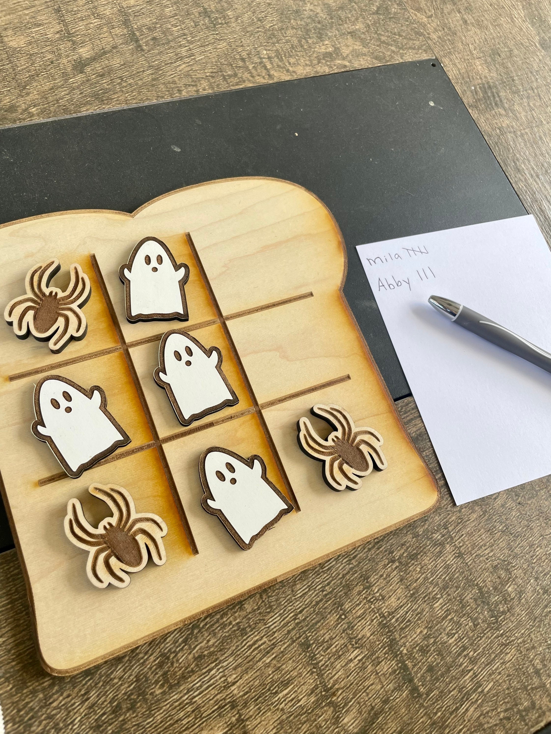 Spiders and Ghosts Tic Tac Toast Halloween Tic Tac Toe - Etsy