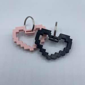 Pixel Heart Tsurikawa Keychain JDM Key Ring Cute - Etsy