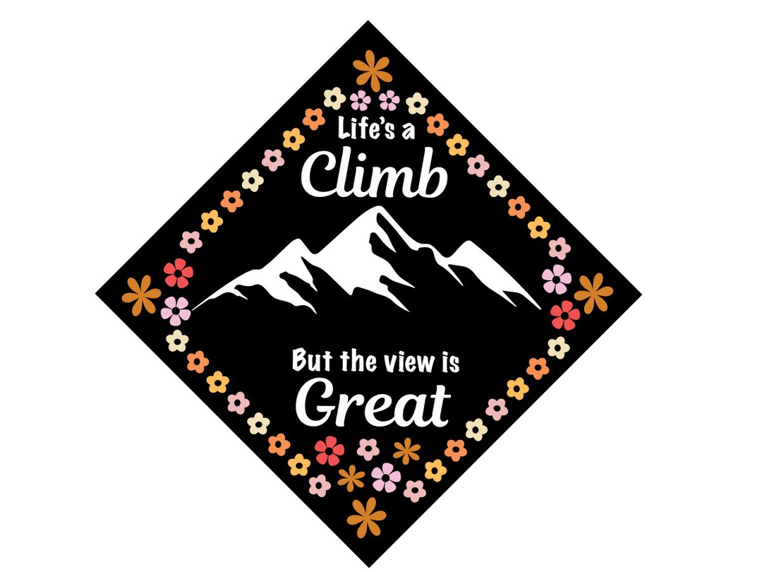 Graduation Cap Svg, Grad Cap Design Svg, Climb Svg, Adventure Svg - PDF ...