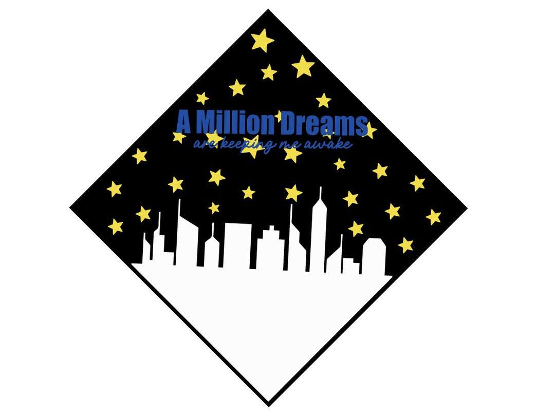 Graduation Cap Svg, Grad Cap Design Svg, Million Dreams Svg - PDF, SVG ...