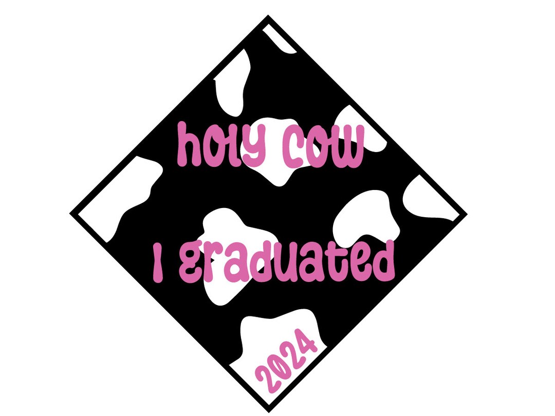 Graduation Cap Svg, Grad Cap Design Svg, Cow Svg - PDF, SVG, PNG ...