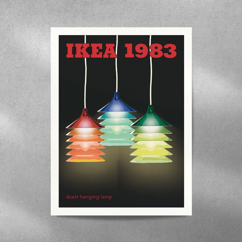 Retro 1983 Ikea Lamp Print – Vintage Home Decor (digital Download) - Etsy