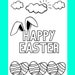 Easter Coloring Page, Easter Activity, Kids Coloring Page, Happy Easter ...
