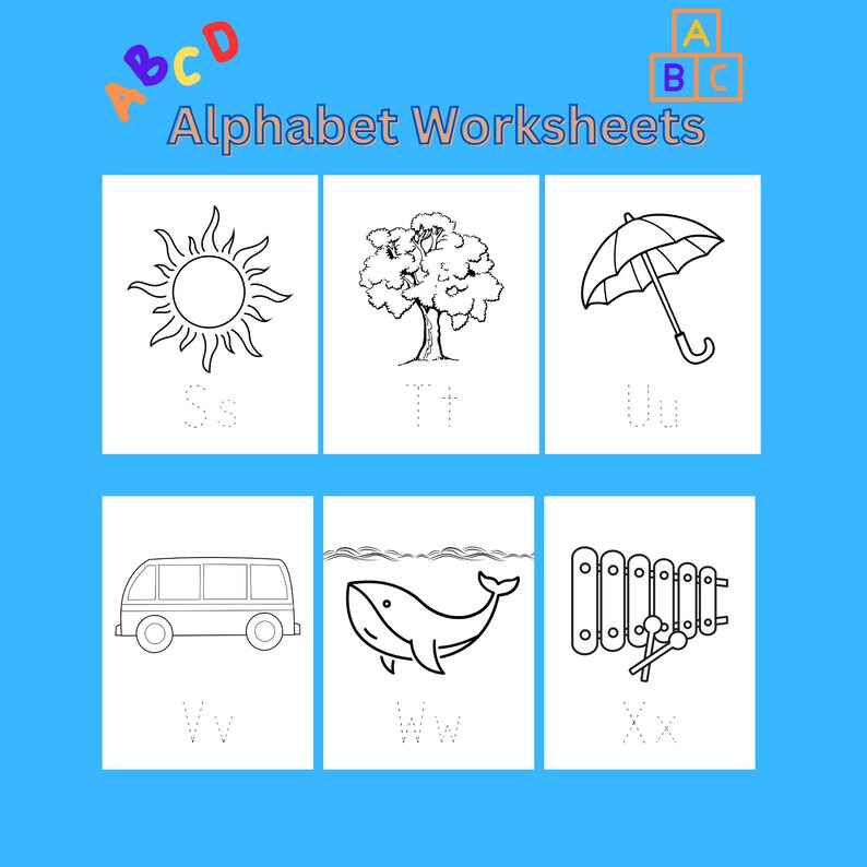 Alphabet Worksheets Tracing Alphabet Letter of the Week - Etsy
