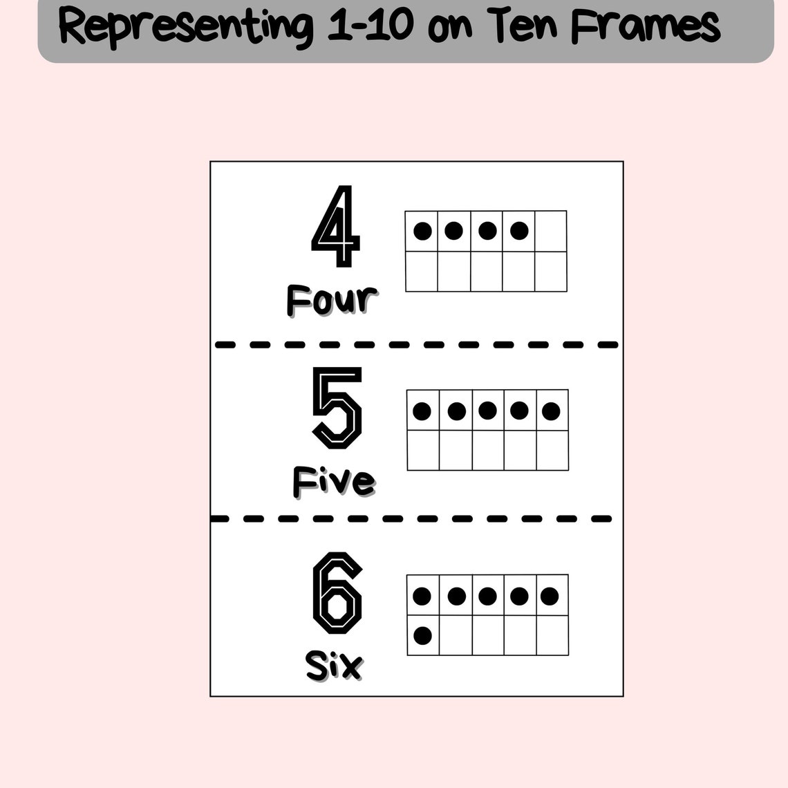 Ten Frames, Ten Frames 1-10, Ten Frame Flashcards,ten Frame Flip Book ...