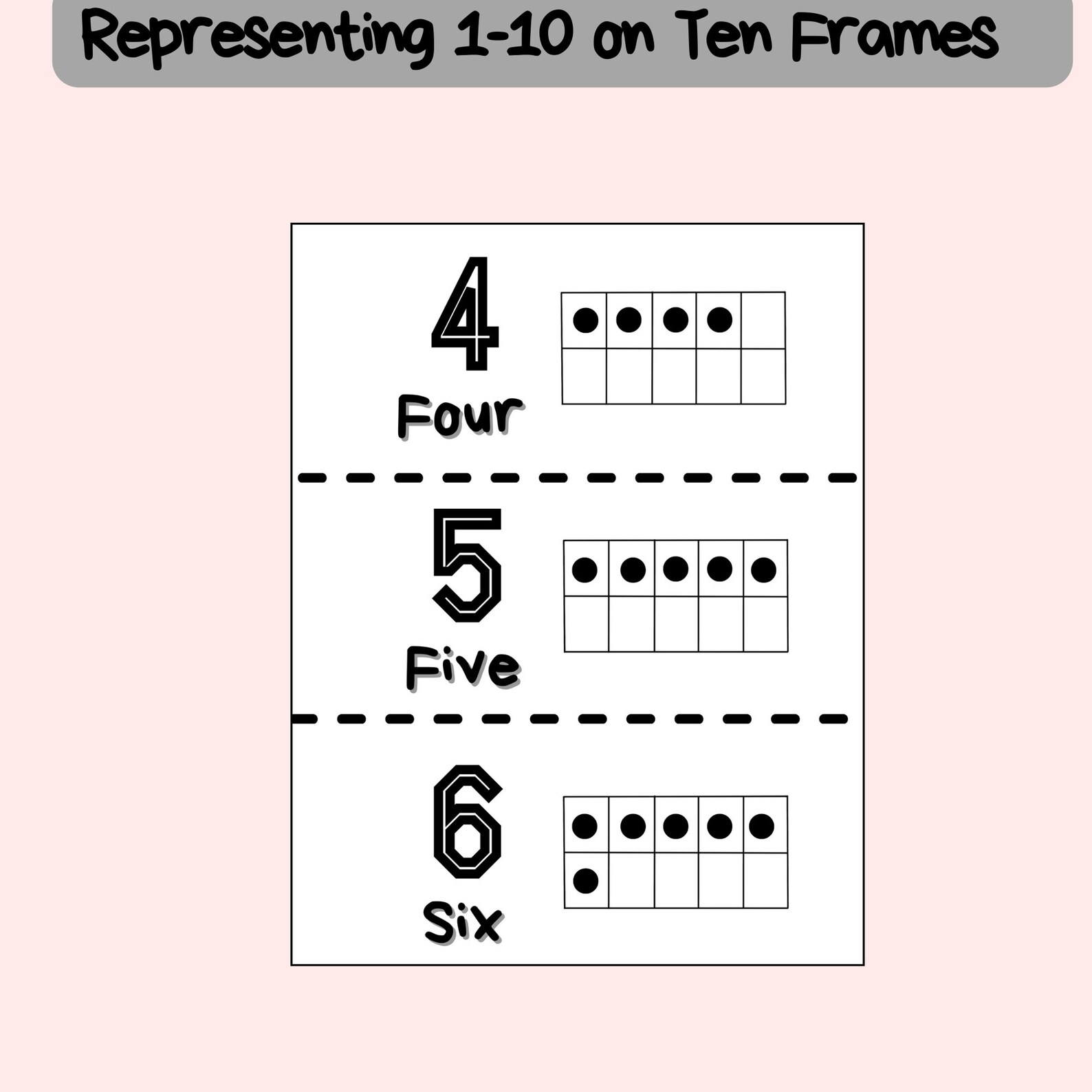 Ten Frames, Ten Frames 1-10, Ten Frame Flashcards,ten Frame Flip Book ...