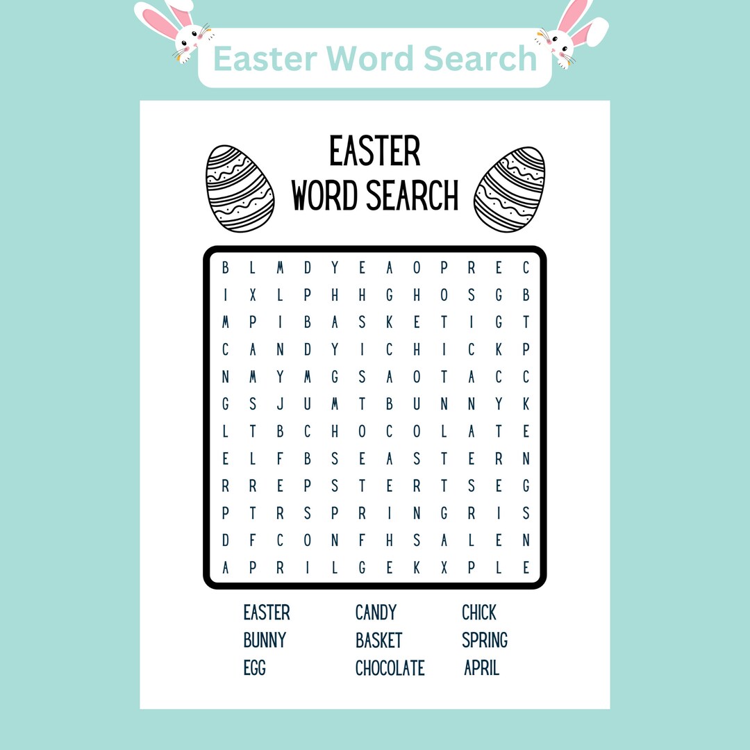Easter Activity, Easter Word Search, Elementary Worksheet, Spring ...