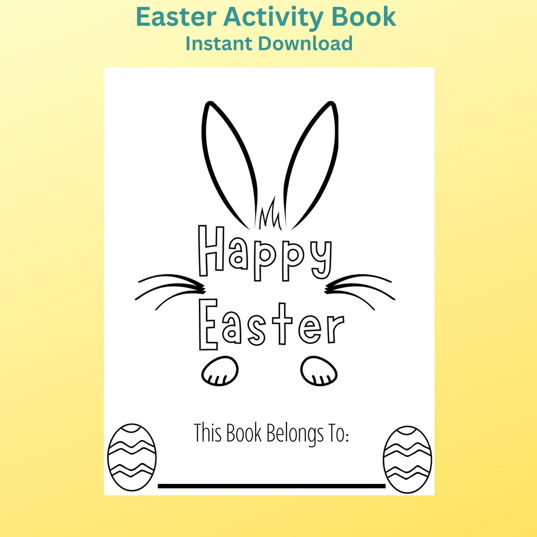 Easter Activity Book, Kids Coloring Pages, Easter Kids Printable ...