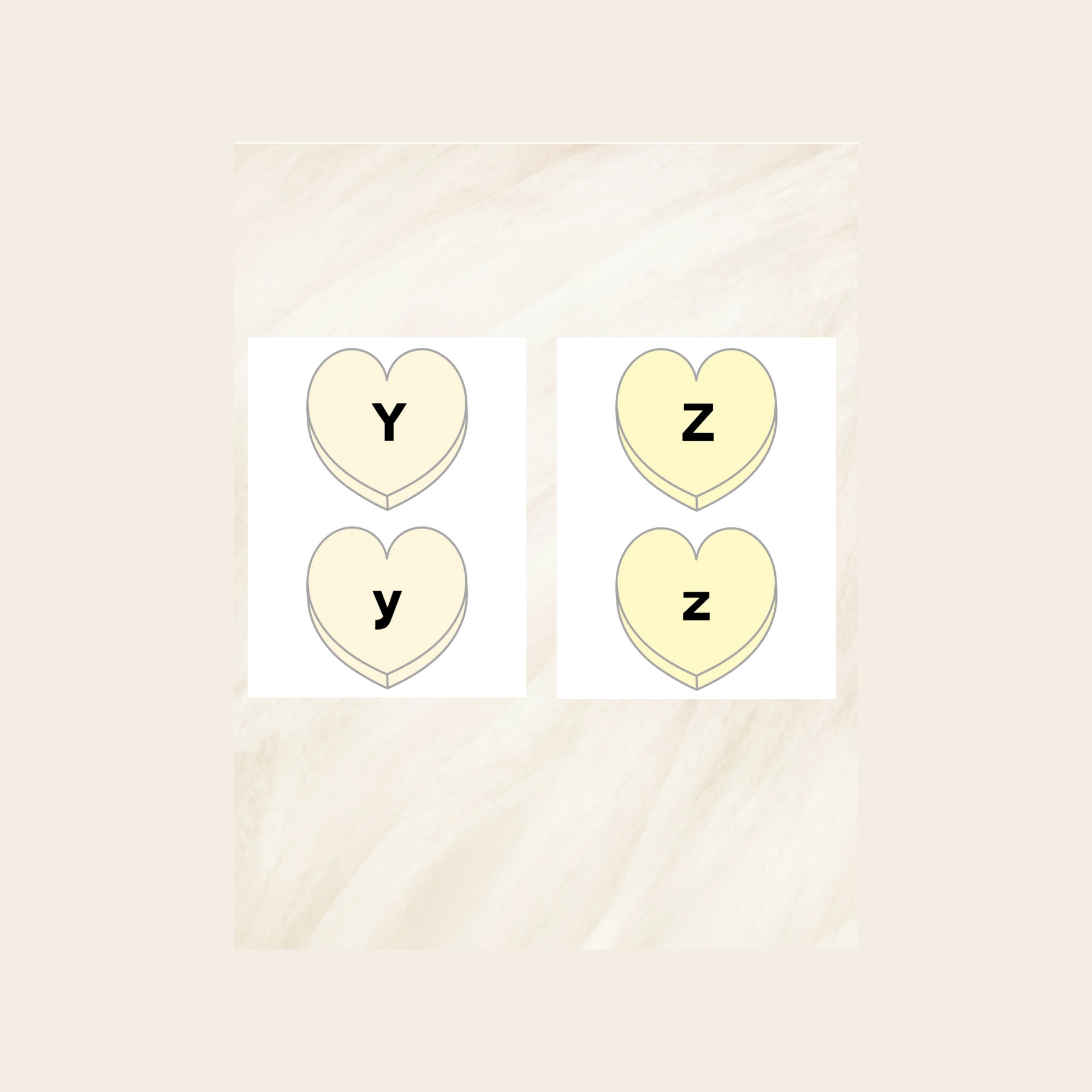 Printable Valentine's Day, Matching Game, Letter Matching, Preschool ...