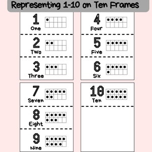Ten Frames, Ten Frames 1-10, Ten Frame Flashcards,ten Frame Flip Book ...