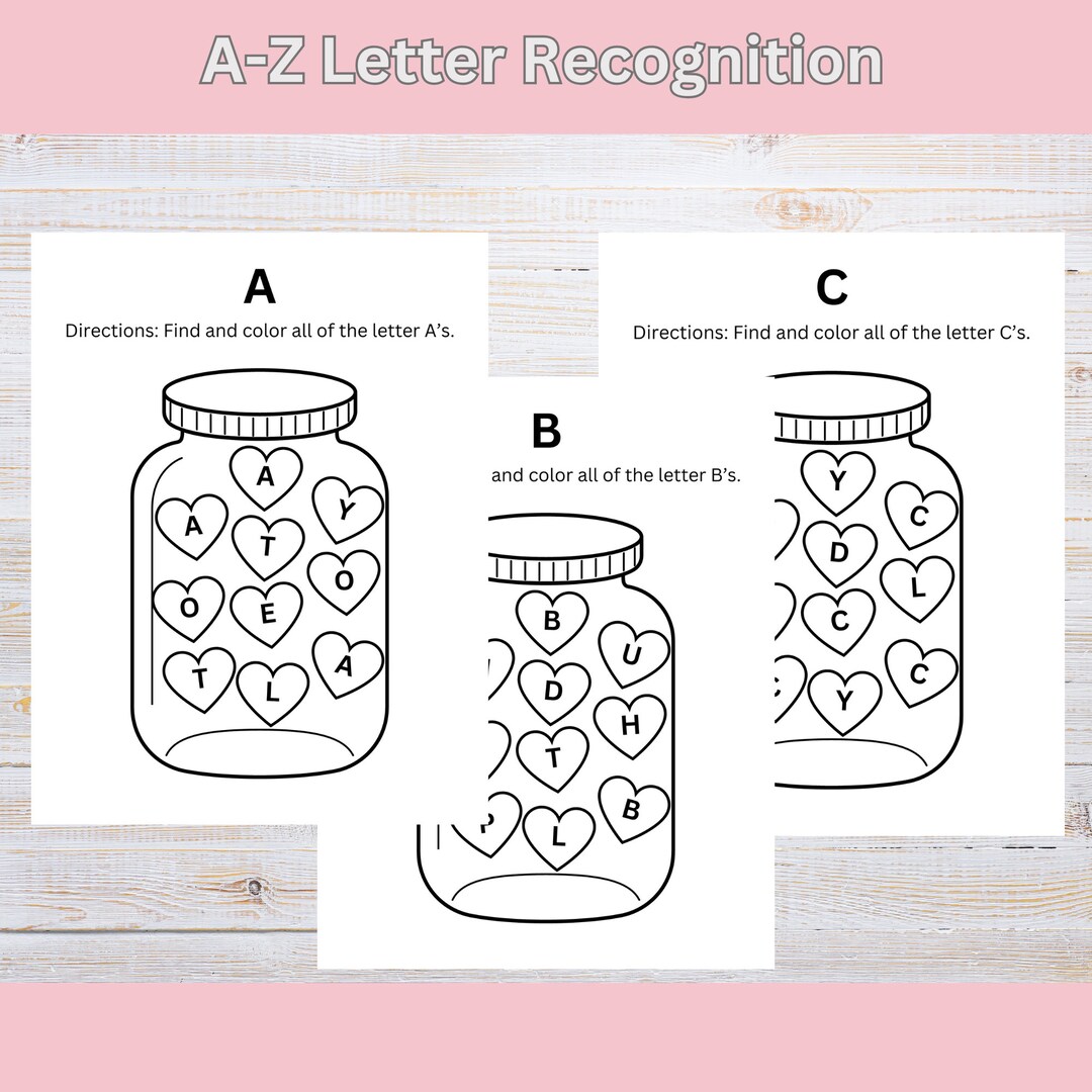 A-Z Letter Recognition, Preschool Worksheet, Kindergarten Worksheet ...
