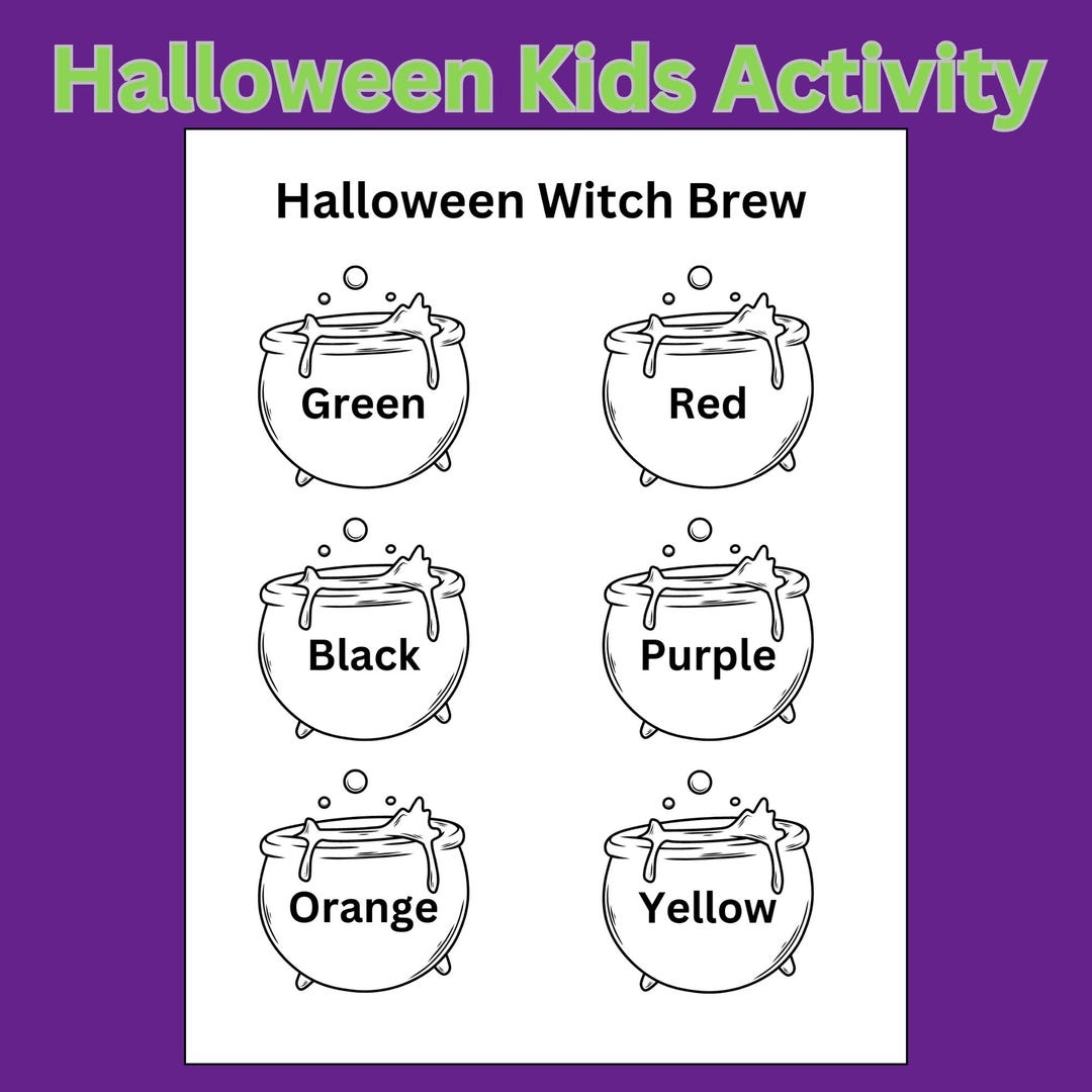 Halloween Printables,halloween Worksheets for Kids, Fall Printables ...