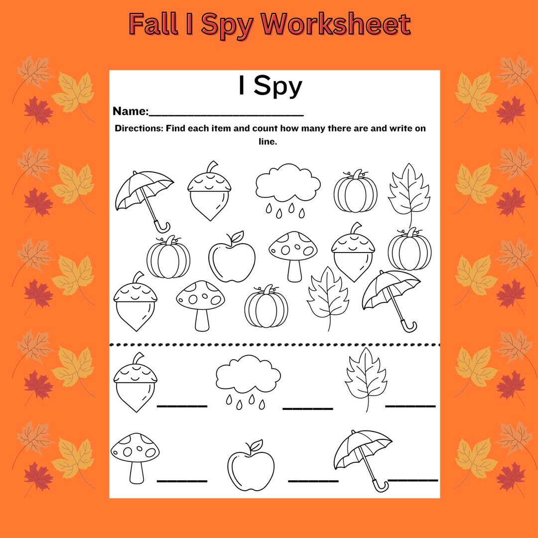 Fall Worksheets,kindergarten Worksheets,printable,homeschool, Halloween ...