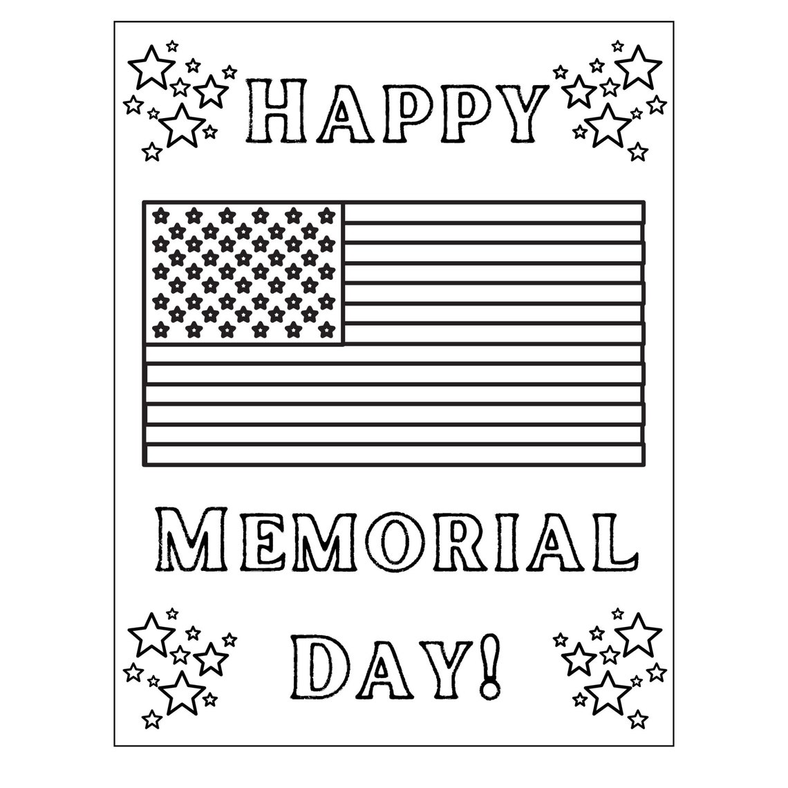 Memorial Day Coloring Page, Memorial Day Printable, Memorial Day ...