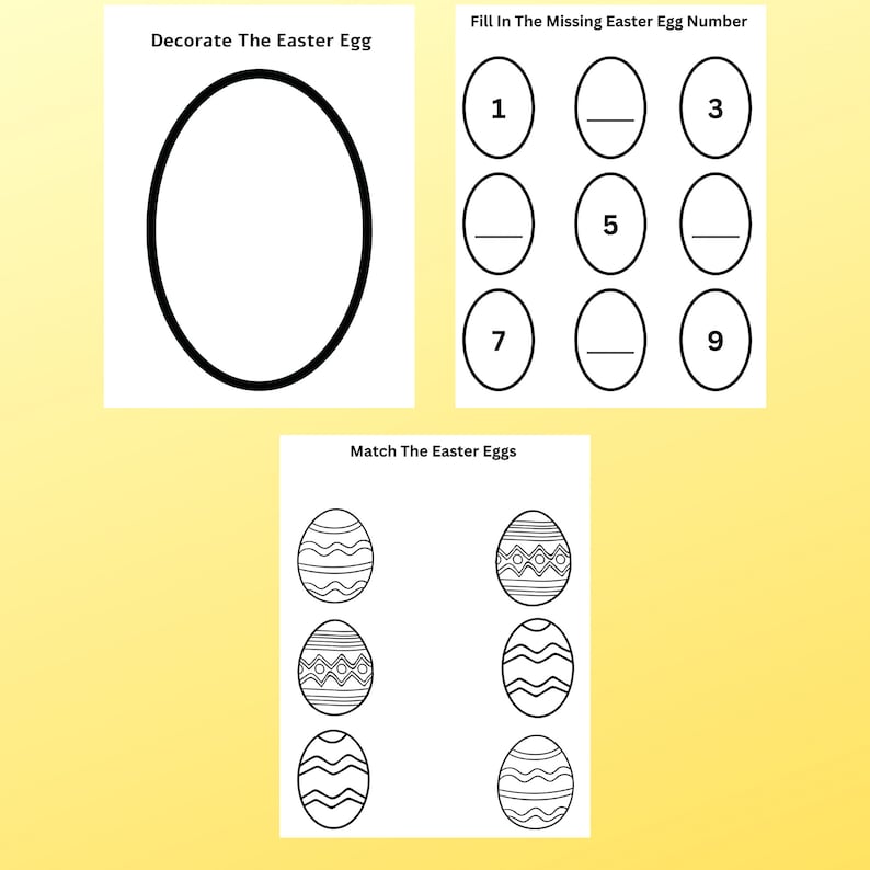 Easter Activity Book, Kids Coloring Pages, Easter Kids Printable ...