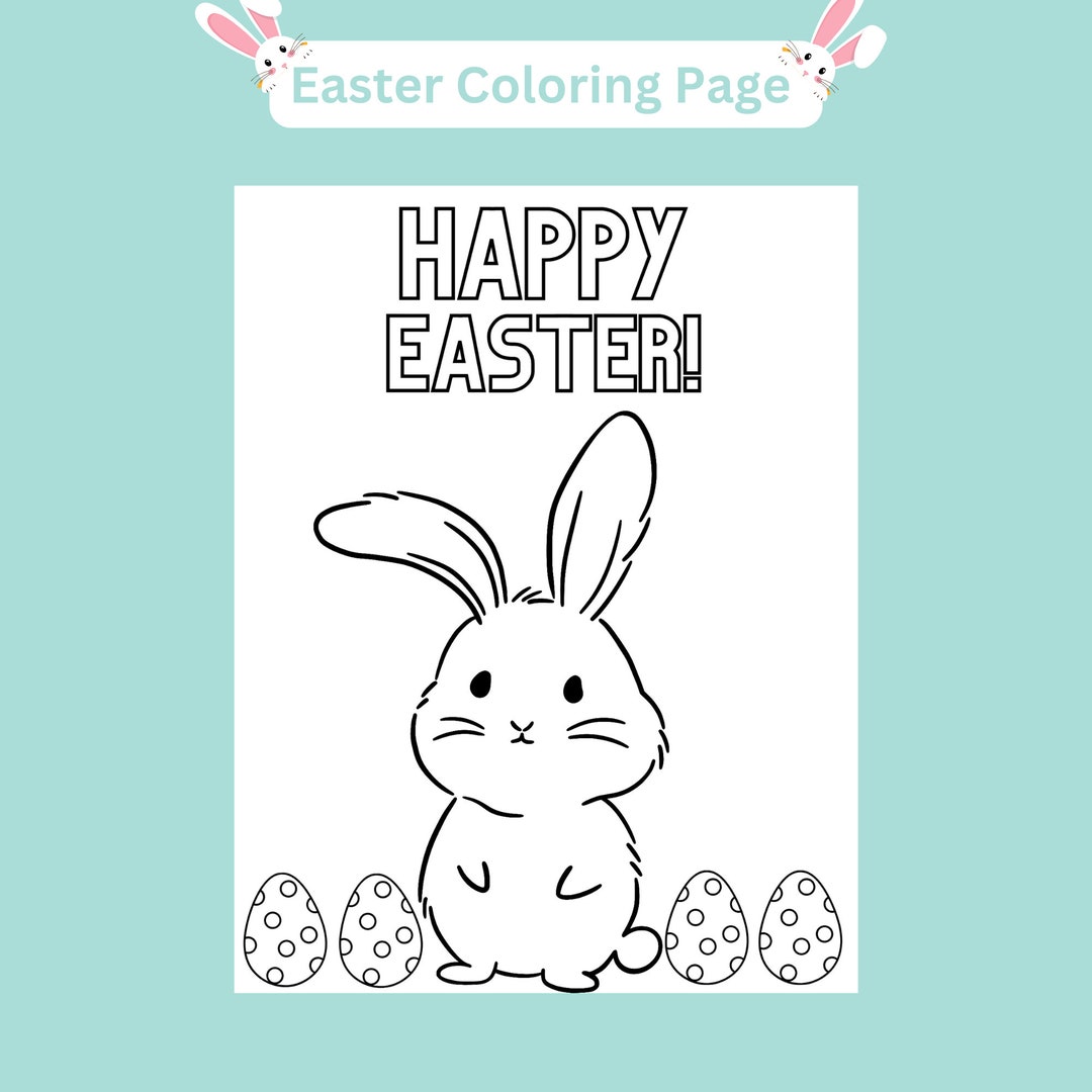 Easter Coloring Page, Coloring Page, Printable, Spring Activity ...