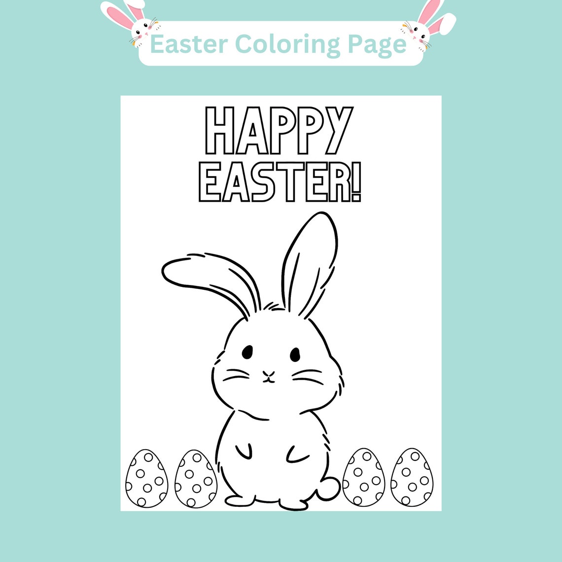 Easter Coloring Page, Coloring Page, Printable, Spring Activity ...