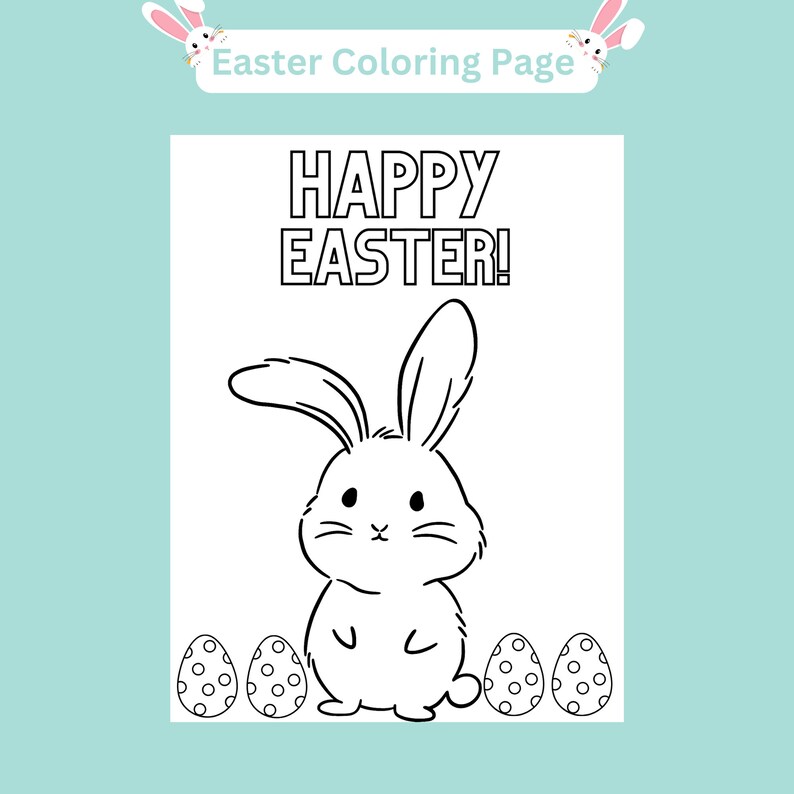 Easter Coloring Page, Coloring Page, Printable, Spring Activity ...