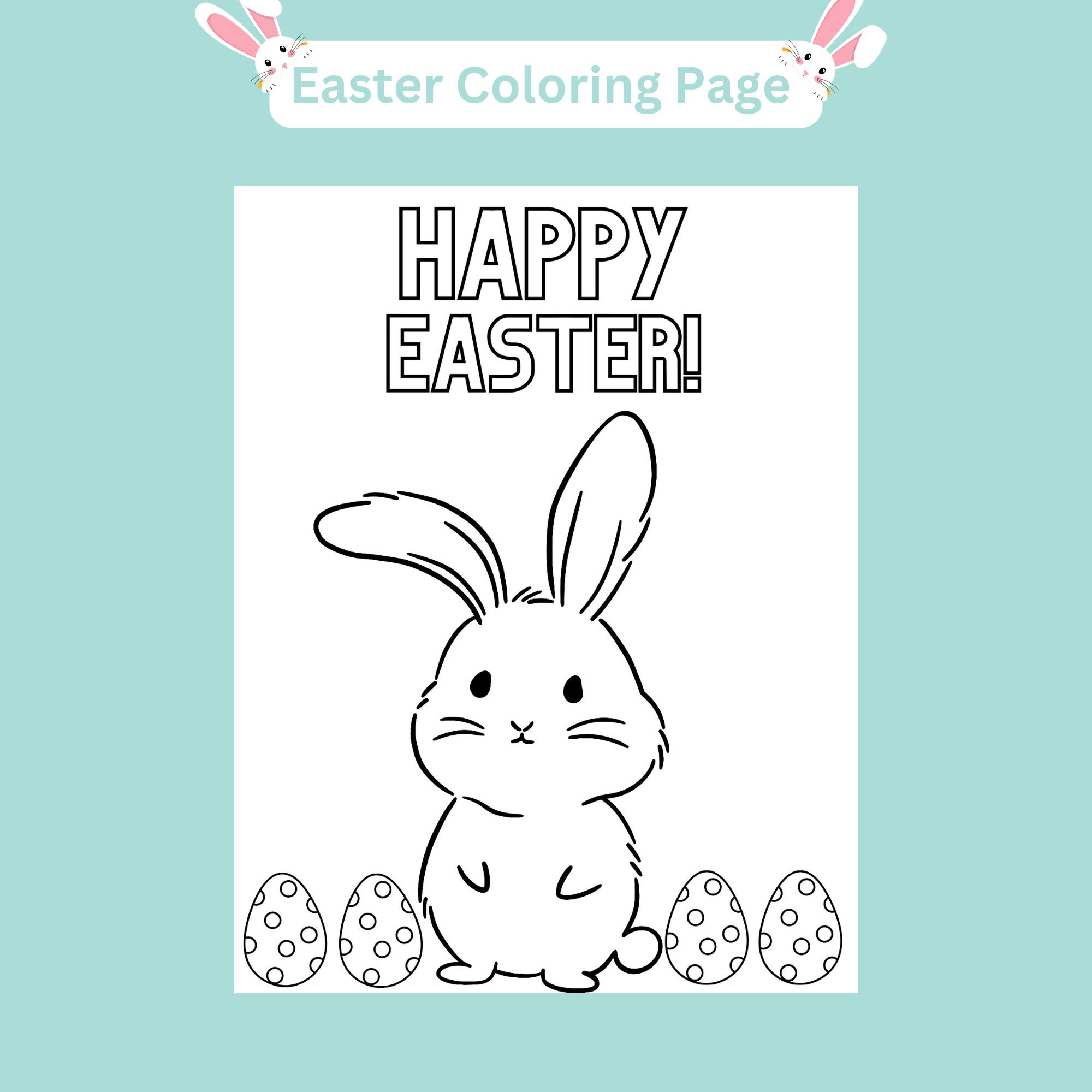 Easter Coloring Page, Coloring Page, Printable, Spring Activity ...