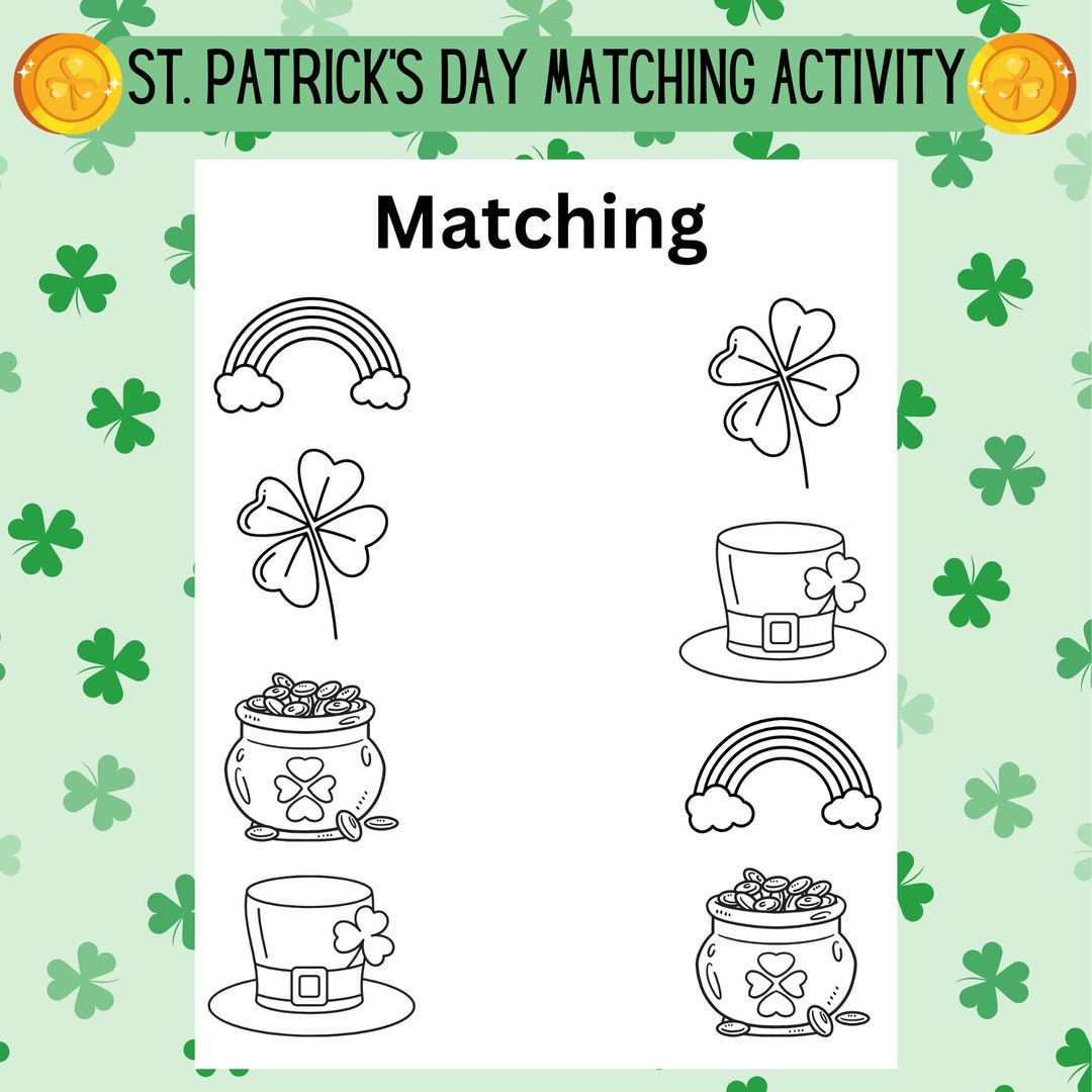St. Patrick's Day Worksheet, St Patrick's Day Activity, Kids Worksheet ...