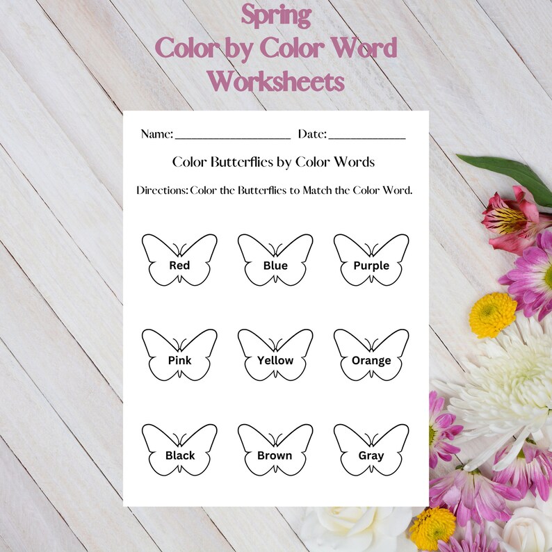 Spring Printable,kindergarten Worksheet,homeschool Worksheet,prek ...