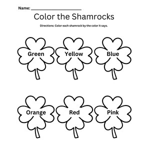 St. Patrick's Day Activities, St. Patrick's Day Worksheet, Kindergarten ...