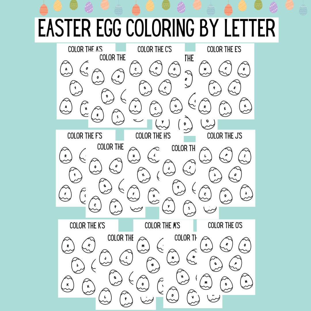 Easter Worksheet, Kindergarten Worksheet, Preschool Worksheet, Letter ...