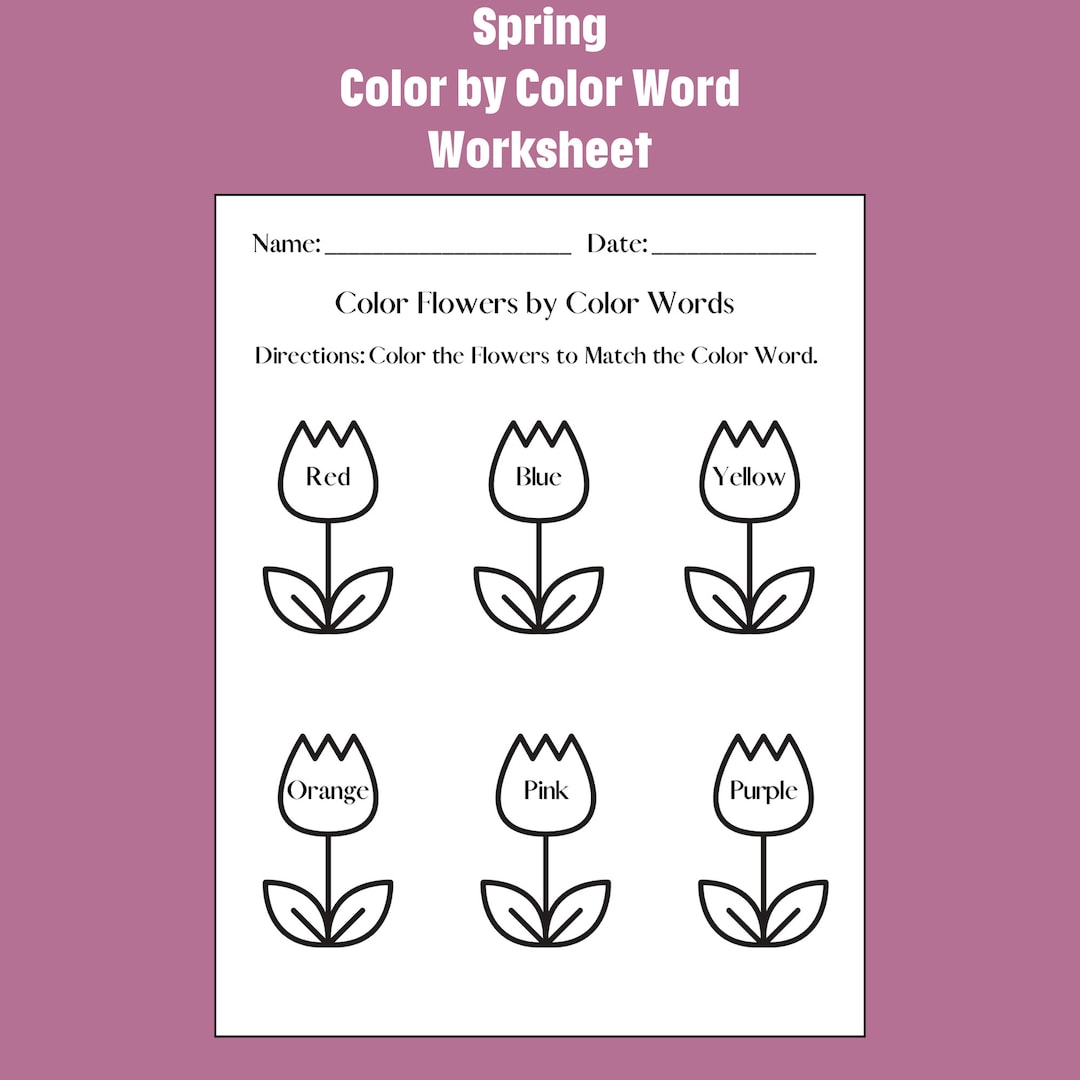 Spring Printable,kindergarten Worksheet,homeschool Worksheet,prek ...