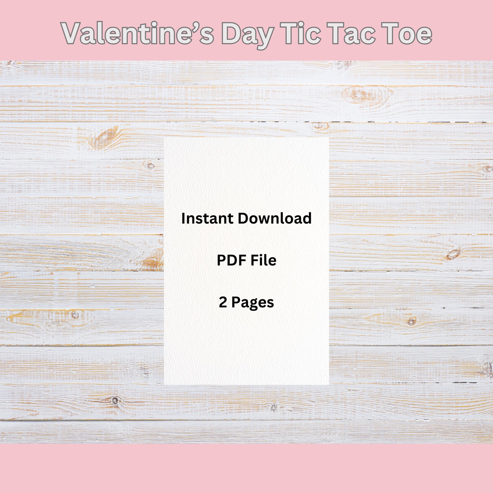 Valentine's Day Tic Tac Toe, Printable, Valentine's Day Game ...