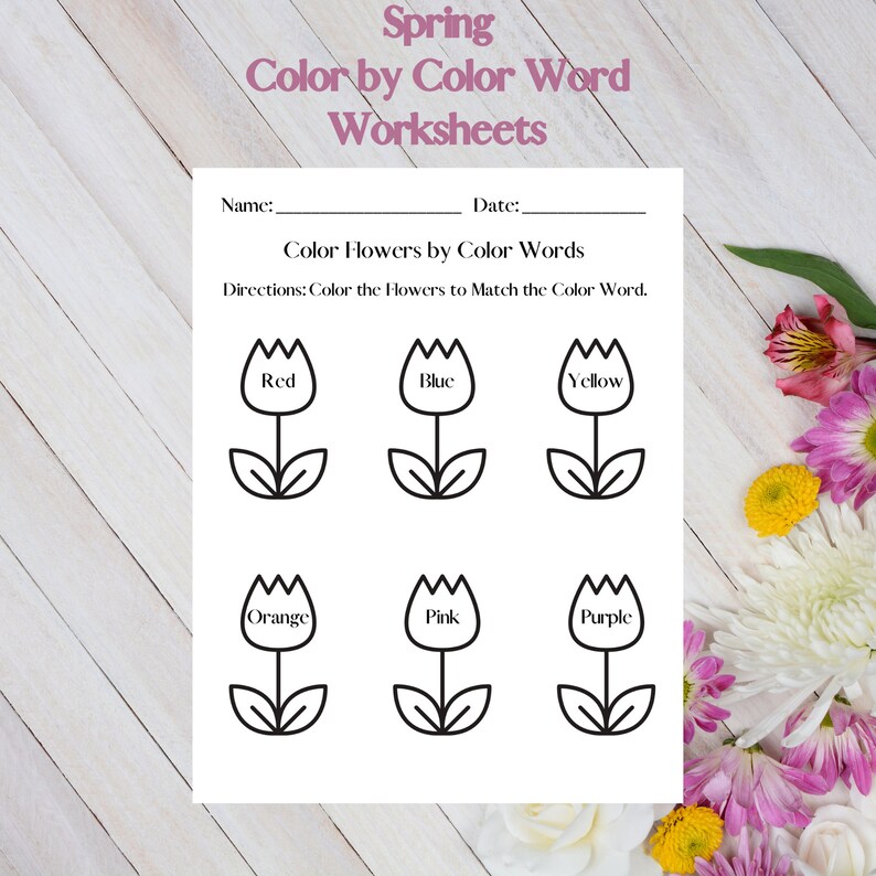 Spring Printable,kindergarten Worksheet,homeschool Worksheet,prek ...
