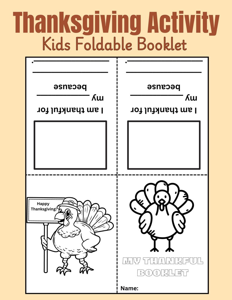 Kids Thanksgiving Activity Book,thanksgiving Activity Pages ...