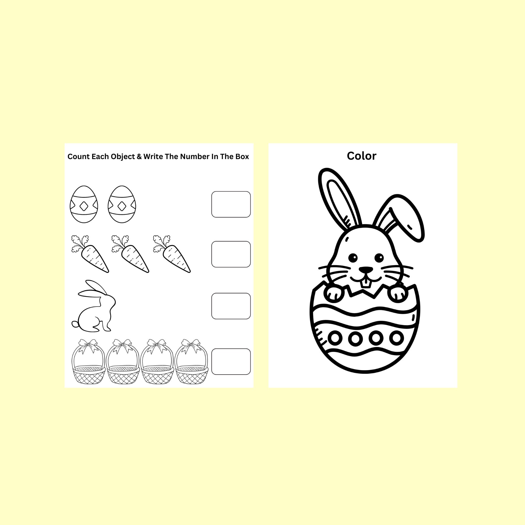 Easter Activity Book, Kids Coloring Pages, Easter Kids Printable ...