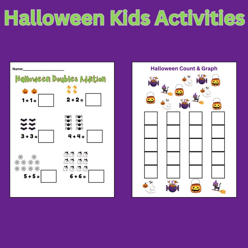 Halloween Printables,halloween Worksheets for Kids, Fall Printables ...