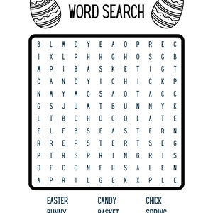 Easter Activity, Easter Word Search, Elementary Worksheet, Spring ...